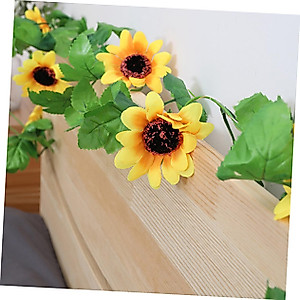 Abaodam 2 Pcs Sunflower Lighting Chain Sunflower Wreath Sunflower Outdoor Decor Sunflower Decor Led Artificial Sunflower Garland Flower Strip Light Sunflower Fairy Light Festival Ornaments