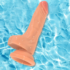 Beginner 5 Inch Silicone Dildo,Realistic Mini Lifelike Soft Dildos with Strong Suction Cup for Hands-Free Play,Adult Sex Toy for Women Men Couples,G-Spot Stimulation Starter Dildos Anal Training Toys