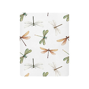 GOODOLD Dragonfly Crib Sheets for Boys Girls, 39x27 Inch Soft and Breathable Pack n Play Sheets, Portable Mini Stretchy Cribs Sheets