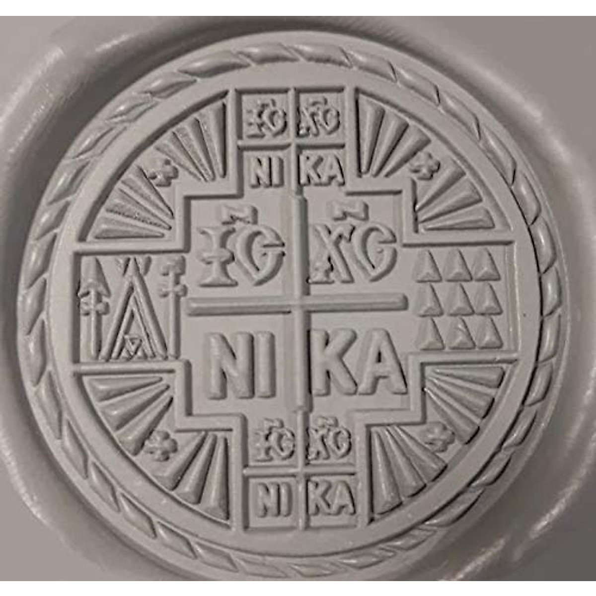 GRECIAN Stamp For The Holy Bread Orthodox Liturgy/Wooden Hand Carved Traditional Prosphora ΙΣ ΧΣ NIKA IC XC NIKA ІС ХС НІКА НИКА GREEK (Diameter: 3.15-7.87 inches / 80-200 mm)