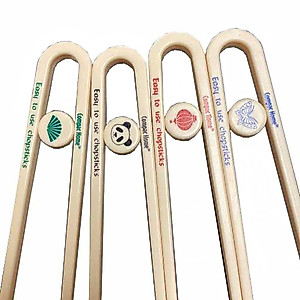 Compac Home Easy-to-Use Chopsticks, Plastic Dishwasher Safe, Great for All Ages, Parties, Stocking Stuffer, 4 Count