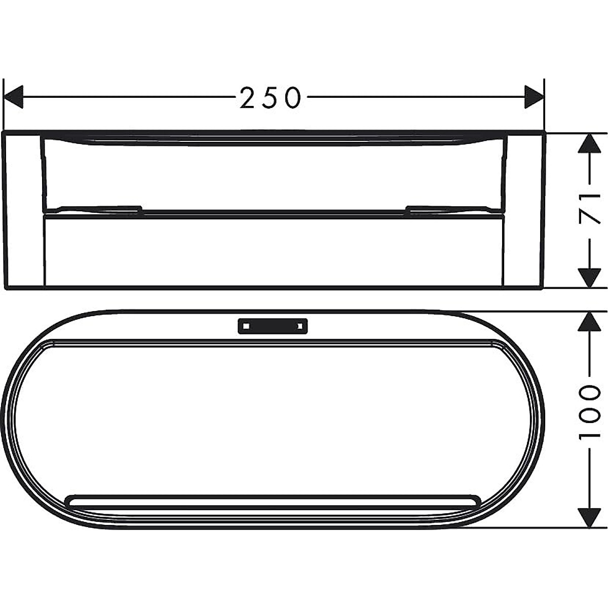 hansgrohe WallStoris 4-inch Modern Storage Basket- Deep in Matte White, 27912700