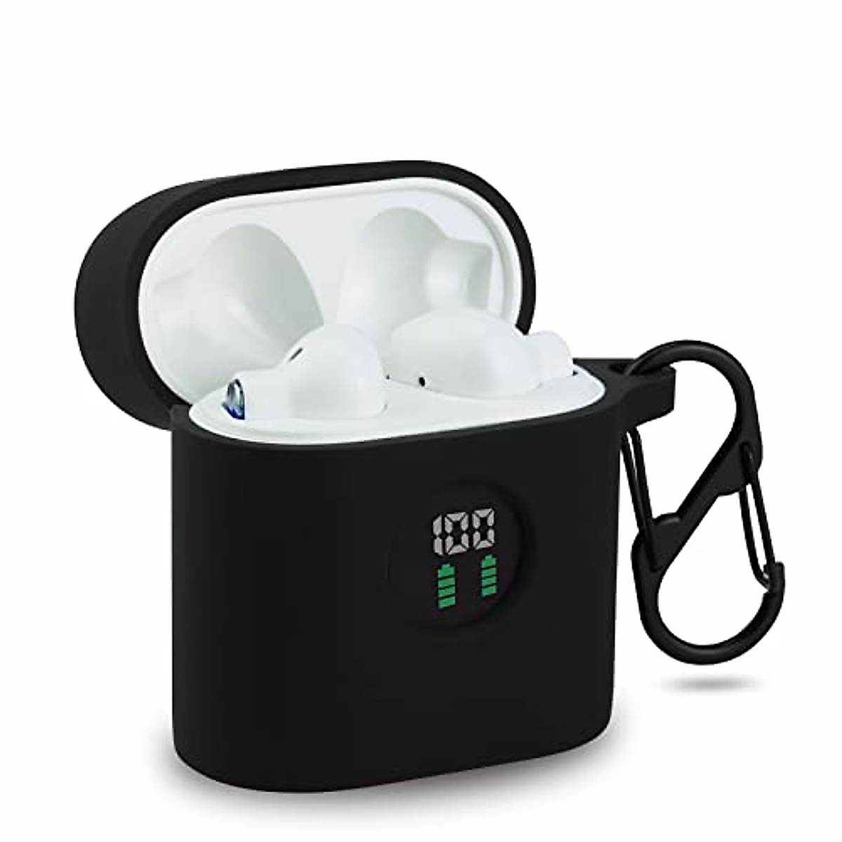 Case Cover Replacement for MIFA X17 True Wireless Earbuds, Black Silicone Protective Skin Sleeve - LEFXMOPHY