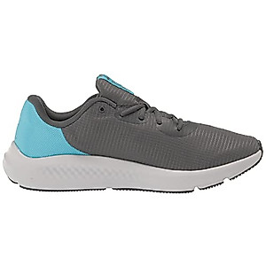 Under Armour Men's Charged Pursuit 3 Tech Running Shoe, (104) Pitch Gray/Blue Surf/Blue Surf, 12