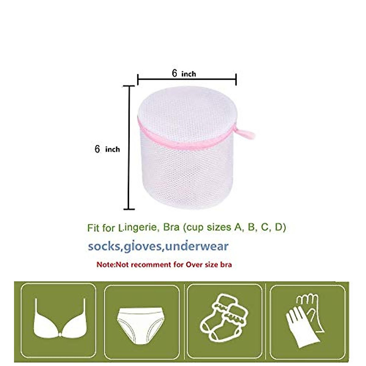 Julytech Mesh Bra Laundry Wash Bag for Blouse, Hosiery, Stocking, Underwear, Bra and Lingerie, Travel. Delicates Robust (2Pack Bra Bag)
