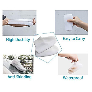 Silicone Shoe Covers, Waterproof Overshoes Reusable Slip Resistant Rain Shoe Cases for Men Women