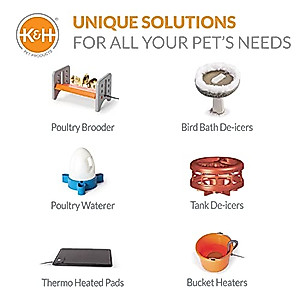 K&H PET PRODUCTS Thermo-Farm Animal Heated Mat Black Medium 16.5 X 22.5 Inches