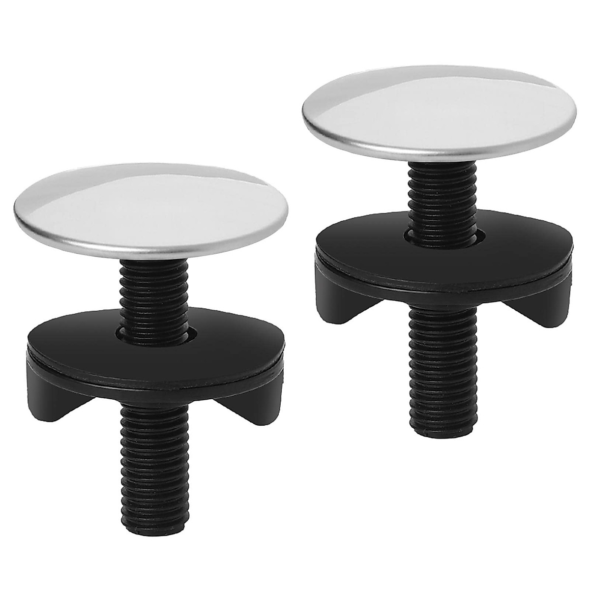 2 Pack Stainless Steel Kitchen Faucet Sink Hole Cover Kitchen Faucet Sink Plug Black Countertop Hole Cover Stainless Sink Plugs Caps for Top Holes