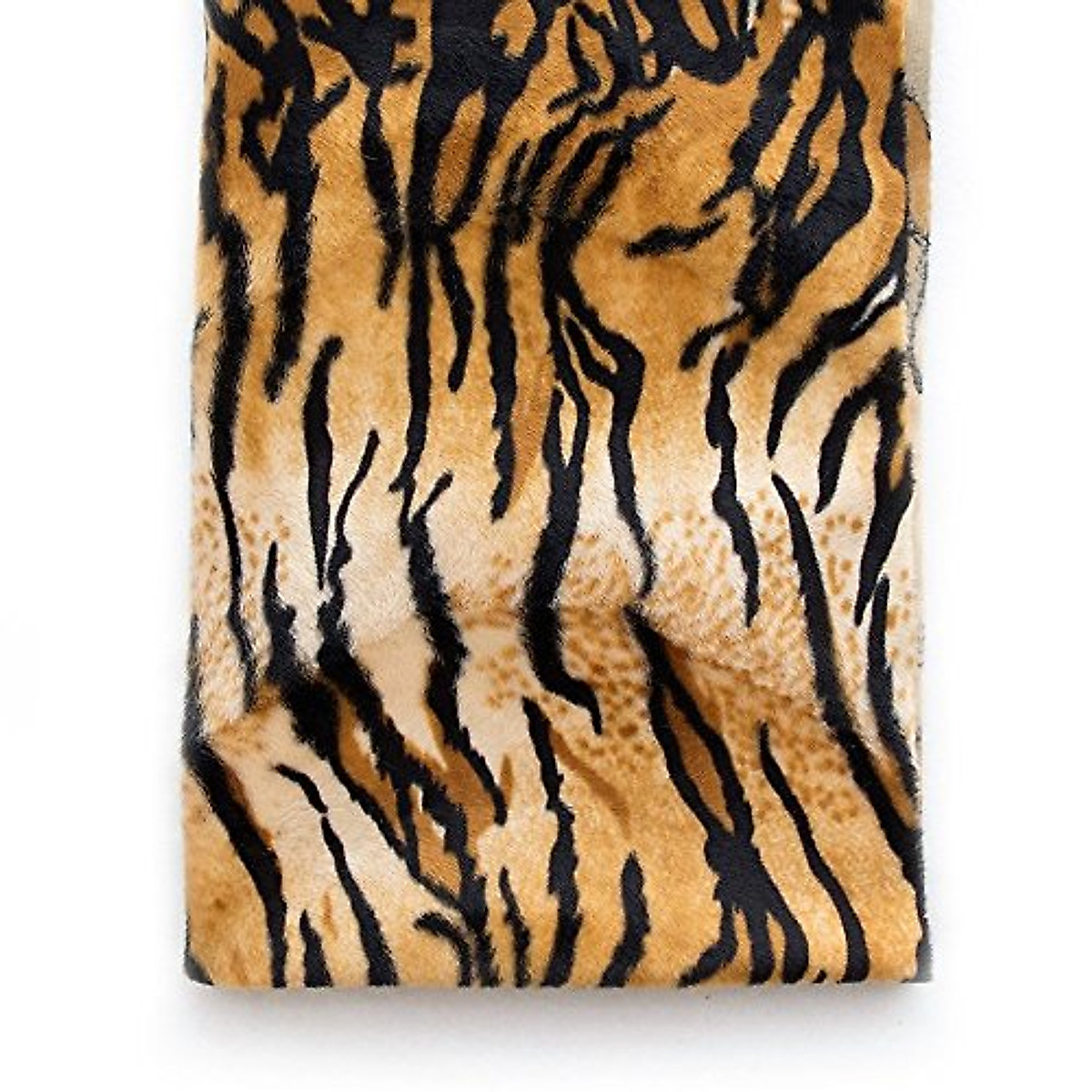 Velboa Wave Print Tiger Fabric, 60 Inch, by The Yard (Gold)