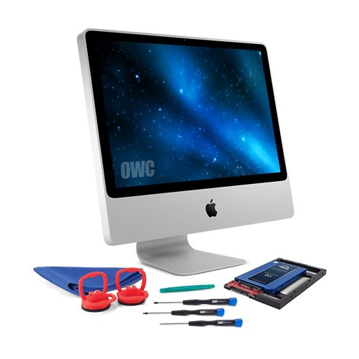 OWC SSD Upgrade Bundle for 2006-2009 iMacs, Mercury Electra 250GB 6G SSD, AdaptaDrive 2.5" to 3.5" Drive Converter Bracket, Installation Tools