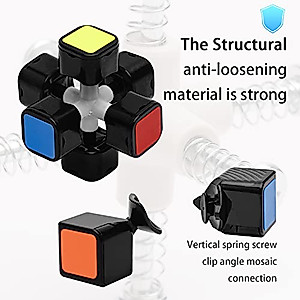 YOCTYISE 3D Cube:Best 3x3 Puzzle Magic Toy;Super-Durable,Smooth Vivid Colors,Turns Quicker Than Original Speed Cubing (Black)