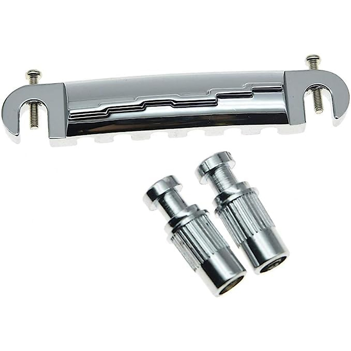 Dopro Chrome Electric Guitar Wrap Around Bridge Tailpiece for Les Paul LP Junior