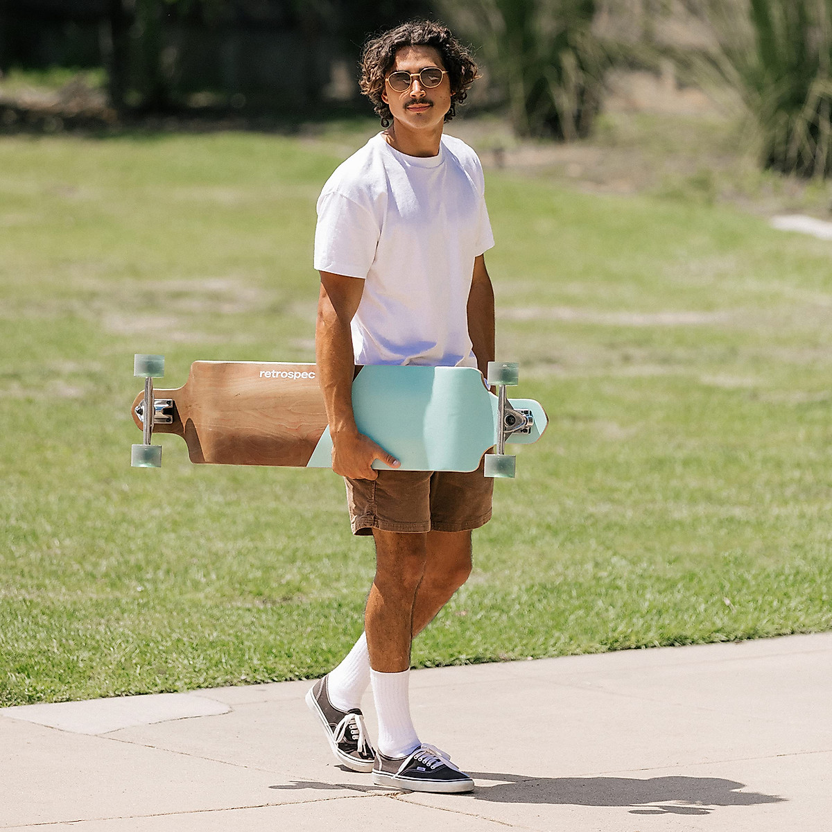 Retrospec Tidal 41-inch Drop-Down Longboard Skateboard Complete 9-Ply Canadian Maple Wood Build Cruiser for Commuting, Cruising, Carving & Downhill Riding