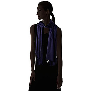 Calvin Klein Women's Studded Logo Pashmina, Steel Blue, One Size