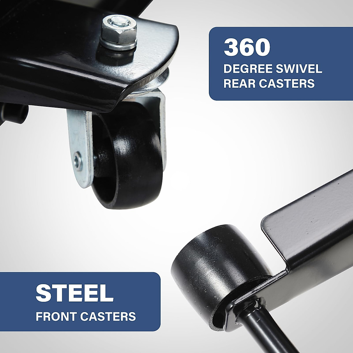 3 Ton Heavy Duty Low Profile Steel Floor Hydraulic Car Jack Stands Tool, Black