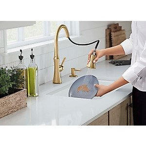 Kohler R28706-SD-2MB Kaori Single Handle Kitchen Faucet with Pull Down Sprayer and Soap Dispenser, Vibrant Brushed Moderne Brass