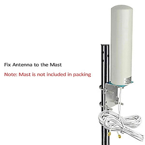 High Gain 10-12dBi Wide Band Outdoor Wall Mount Dual SMA 3G/4G LTE Antenna for 4G LTE Router Modem Gateway Mobile Cell Phone Signal Booster Cellular Amplifier