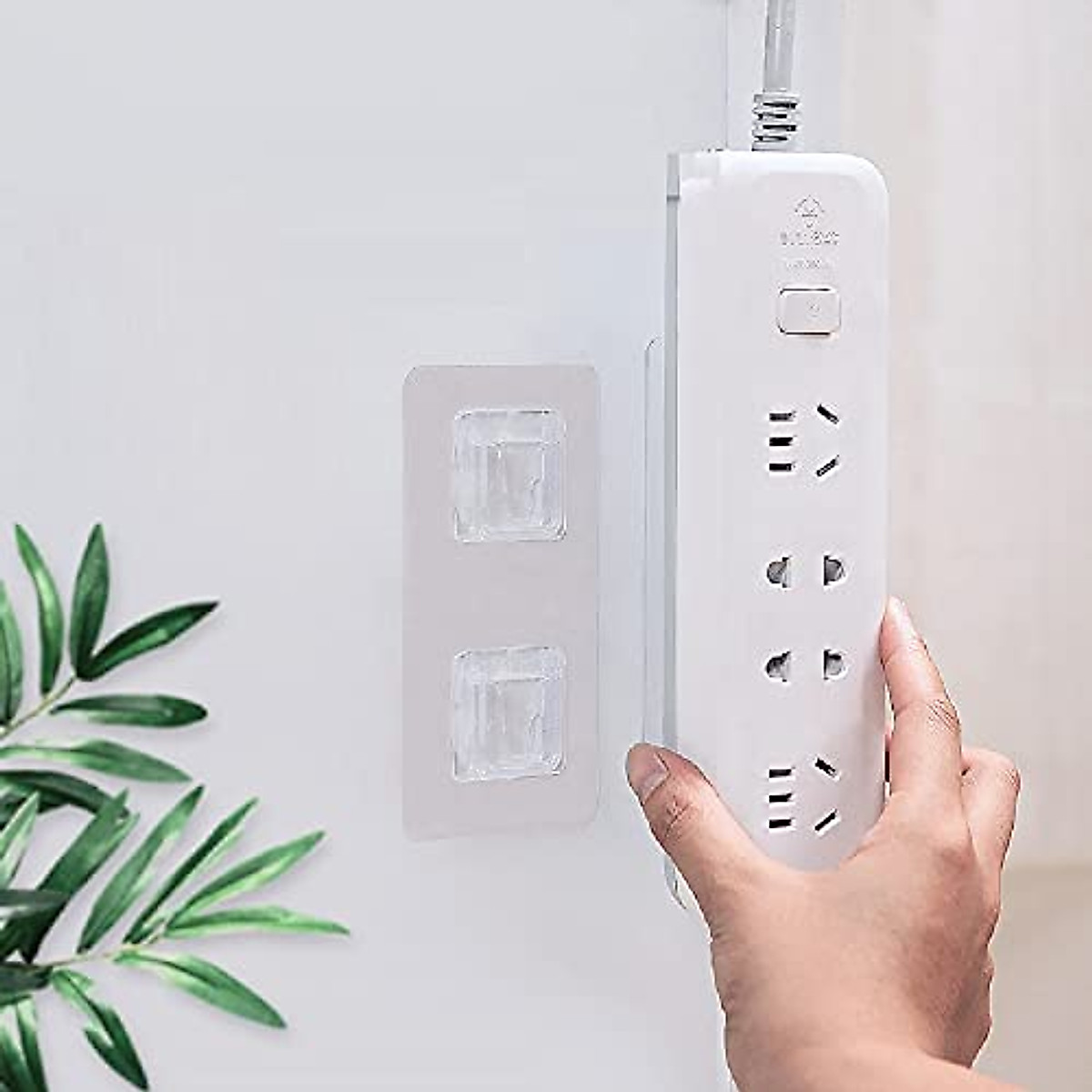 New Double Sided Adhesive Wall Hooks Utility Hooks,13.2lb(Max) Self Adhesive Hooks,Wall Hooks for Hanging Heavy Duty, Waterproof and Oil-Proof, More Space … (Only for Flat Surface)