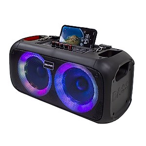 Dolphin Boombox Portable Bluetooth Speaker - Crisp Sound - Dual 6.5" Woofer, 1" Tweeter