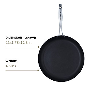 Scanpan Pro IQ 12.5” Fry Pan - Easy-to-Use Nonstick Cookware - Dishwasher, Metal Utensil & Oven Safe - Made by Hand in Denmark