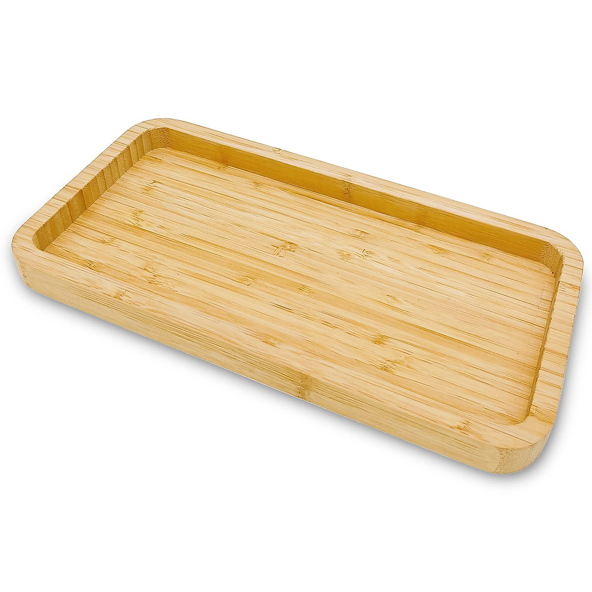 Bamboo Vanity Tray, Bathroom Tray for Counter, Bamboo Tray for Bathroom, Toilet Tank Tray, Perfume Tray 11.8L x 5.9W x 0.8H inch