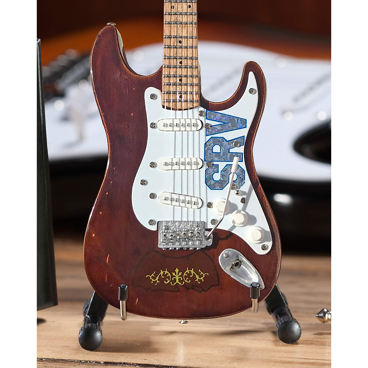 Stevie Ray Vaughn Miniature Mini Guitar SRV Lenny