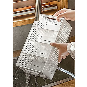 ChezMax Wardrobe Clothes Organizer, Upgraded PP Board Cabinet Closet Compartment Storage Baskets, White Washable Foldable Dividers Closet Drawer Bins for Underwear Socks Jeans, Small Size 6 Grids