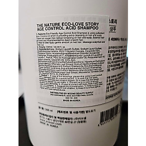 The Nature Eco Love Story Age Control Acid Shampoo (1200ml/ 40.58 fl. oz) & Repair L.P.P Treatment (1000ml/ 33.82 fl. oz)