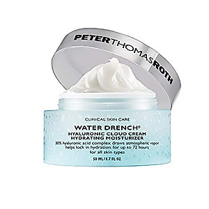 Peter Thomas Roth | Water Drench Hyaluronic Cloud Cream | Hydrating Moisturizer for Face, Up to 72 Hours of Hydration for More Youthful-Looking Skin, Fragnance Free, 1.69 Fl Oz