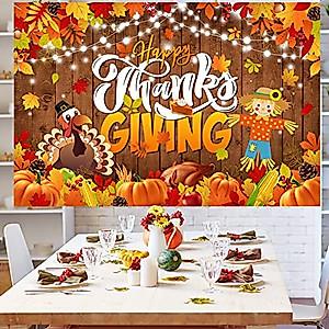 Happy Thanksgiving Background - Thanksgiving Banner Decoration Fall Pumpkin Turkey Maple Leaf Fall Party Decorations Thanksgiving Photography Background