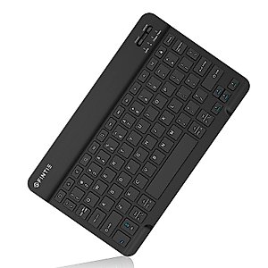 FINTIE 10-Inch Ultrathin Wireless Bluetooth Keyboard for iPad Samsung Tablet, iPhone Smartphone, iOS, Android Tablets Phone, Black