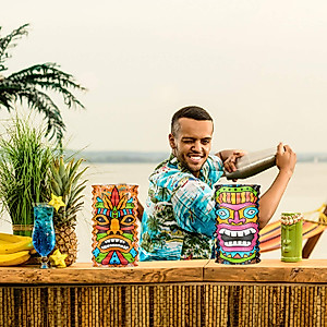 Hawaii Party Decorations Paper Lanterns Luau Tropical Hanging Supplies Lanterns for Birthday Outdoor Party Baby Shower Home Decoration (12 Pieces,10 x 6.1 Inch)