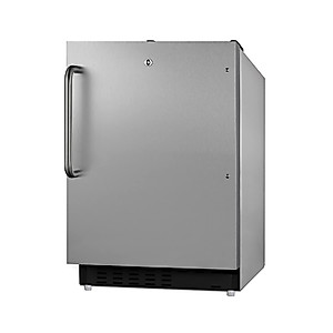 Summit Appliance ALRF49BCSS 20" Wide Built-in Refrigerator-Freezer, ADA Compliant, Adjustable Shelves, 2.68 cu.ft Capacity, Manual Defrost, Adjustable Thermostat, Stainless Steel Door