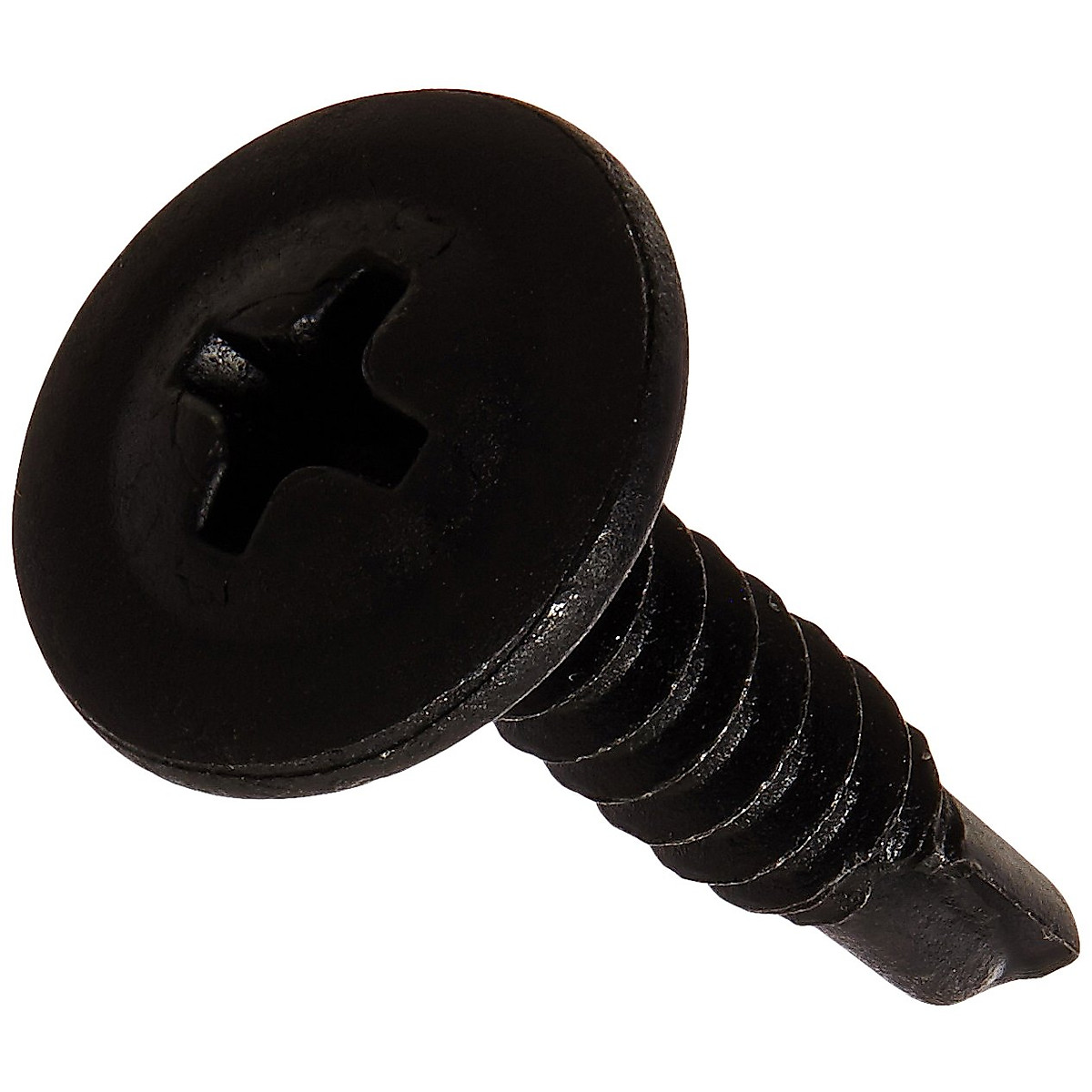 Small Parts 0812KPMB Steel Self-Drilling Screw, Black Phosphate Finish, Modified Truss Head, Phillips Drive, #2 Drill Point, #8-18 Thread Size, 3/4" Length (Pack of 100)