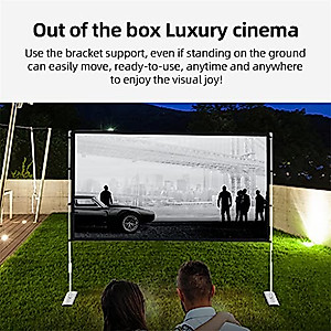 FZZDP Projector Outdoor Anti-Light and Gain Protection Folding Screen 16: 9 84 100 120 Inches Home with Console Curtain ( Size : 120 inch )