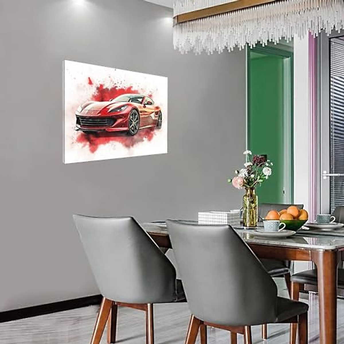 Car Poster Ferrari F40 Supercar Posters Racing Car Canvas Wall Art For Boy's Bedroom SuperCar Wall Decor Frame-style 18x12inch(45x30cm)