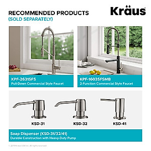 Kraus KWU110-30 Kore Kitchen Single Bowl, 30 Inch, 30"- Workstation Sink