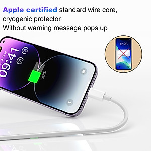 iPhone Charger [Apple MFi Certified] Long Lightning Cable 6 FT 3 Pack Fast Charging Durable USB Cable Compatible with iPhone 14 13 12 11 Pro Max XR XS X 8 7 6 Plus SE, iPad