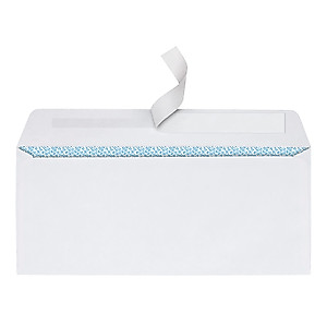 Office Depot Clean Seal(TM) Security Window Envelopes, 10 (4 1/8in. x 9 1/2in.), White, Pack Of 250, 77292