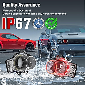 LitMiRaCle Dodge Challenger Headlights Bulbs, LED Headlamps Air Inserts Assembly Compatible with 2015-2020 Dodge Challenger, Plug and Play, Super Bright Red and White Lights(Red, 2PCS)