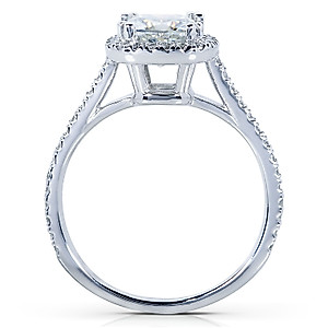 Kobelli Cushion-cut Moissanite Engagement Ring 1 1/3 CTW 14k White Gold, Size 8.5