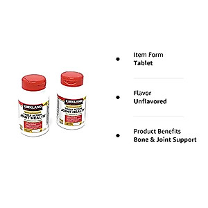 Kirkland Signature Triple Action Joint Health, UC•ll Undenatured Type II Collagen, Boron, Hyaluronic Acid,with Boron,110 Coated Tablets(Pack of 2)