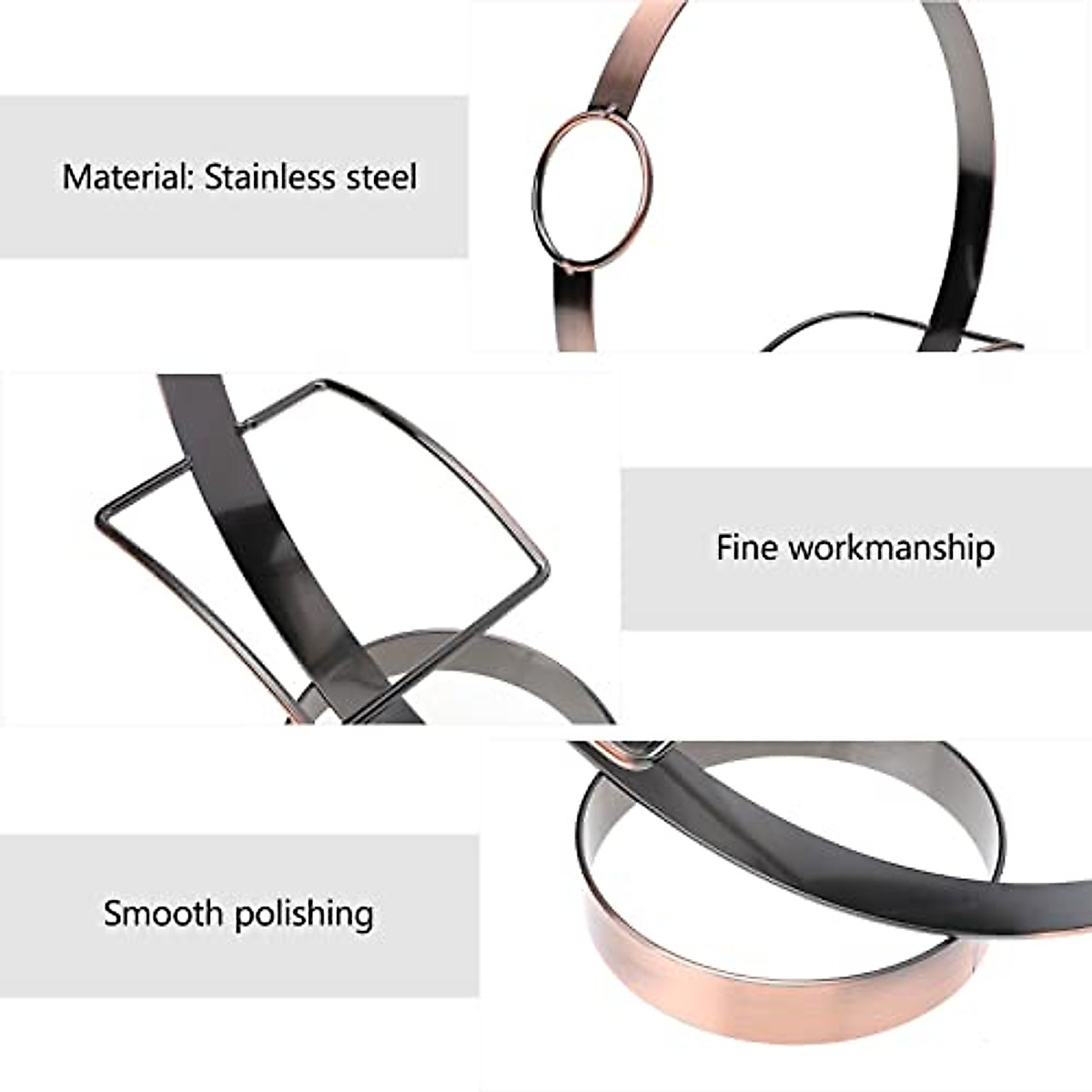 Angoily Wine Bottle Rack Decorative Red Wine Storage Holder Bar Beer Whisky Wine Display Shelf Champagne Tabletop Holders Support Stand for Kitchen Cabinet Home Decor Bronze