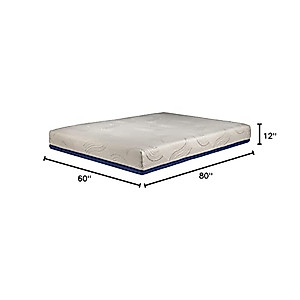 Irvine Home Collection Queen Size 12-Inch, Gel Memory Foam Mattress, Medium Firm Feel, Breathable, Cool Sleep and Pressure Relief, CertiPUR-US Certified, Temperature Balanced (1500)