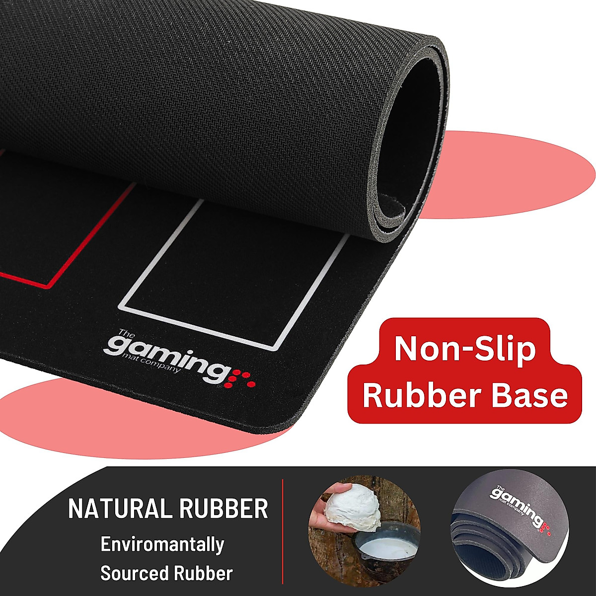 The Gaming Mat Company Compatible Yu-Gi-Oh! Playmat for Yu-Gi-Oh! Cards - XL 2 Player 28.35" x 28.35" x 0.16" (4mm) Thick