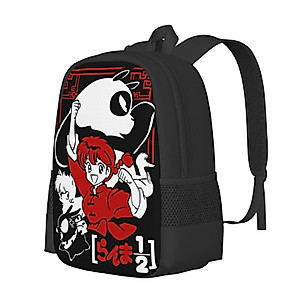 DHOUTSL Backpacks Ranma Anime ½ Laptop Backpack Unisex Multipurpose Double Shoulder Bag for Camping Travle Work Hiking Gifts