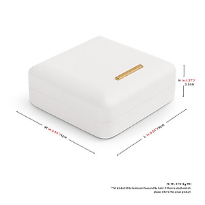 Woodten White PU Leather Bracelet Gift Box Jewelry Bracelet Bangle Packaging Case Box