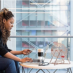 MR CHIPS Bingo Cage Only Plus 10 Cards with Sliding Windows