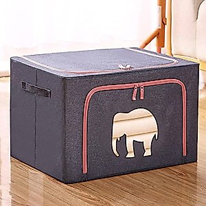 KBREE Wardrobe Storage Box Large Size Clothes Quilt Storage Box Fabric Dormitory Extra Large Household Folding Storage Box