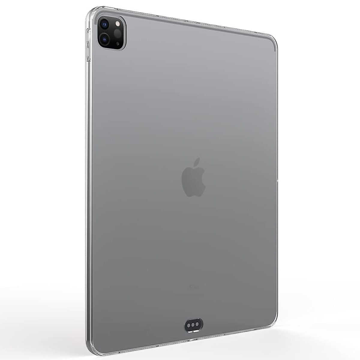 Puxicu Clear Case for iPad Pro 12.9 inch 2022/2021/2020, Slim Design Flexible Soft TPU Protective Cover for iPad Pro 12.9" (6th/5th/4th Generation), Transparent